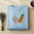Bunny Astronaut Carrot Rocket Embroidered Sweatshirt, Cute Space Animal ...