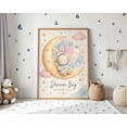 Bunny Astronaut Moon Watercolor Celestial Baby Poster Unframed Paper ...
