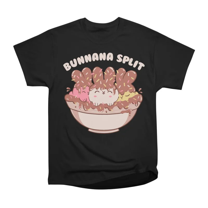 Bunny Banana Split Ice Cream Cute Animals by Tobe Fonseca T-Shirt Tee ...