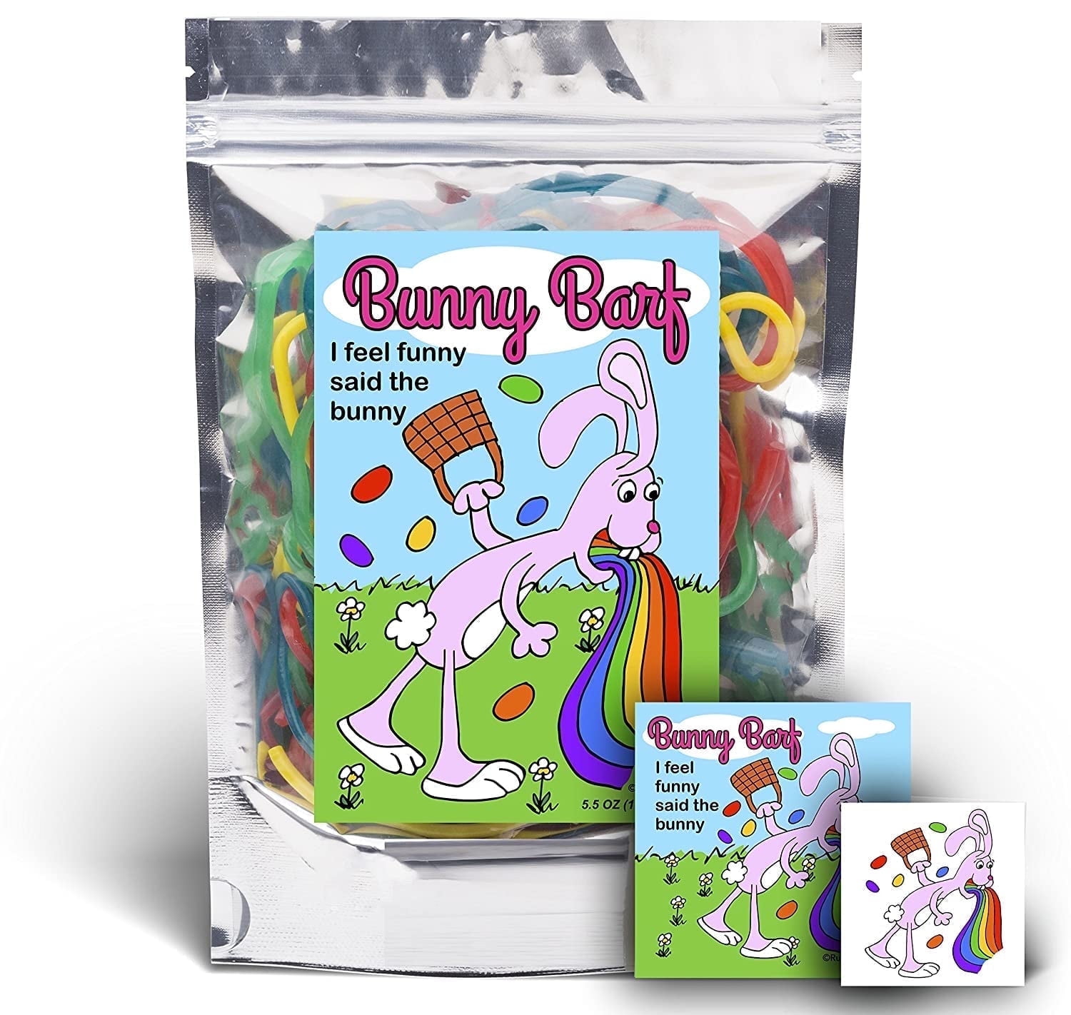 Bunny Barf Rainbow Lace Licorice Funny Unique Easter Basket Stuffer Candy Gift Birthday for Girl ...