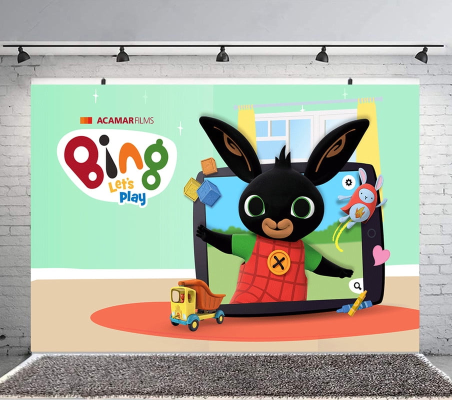 Bunny Bing Backdrop Banner Party Supplies Poster Movie Theme Background ...