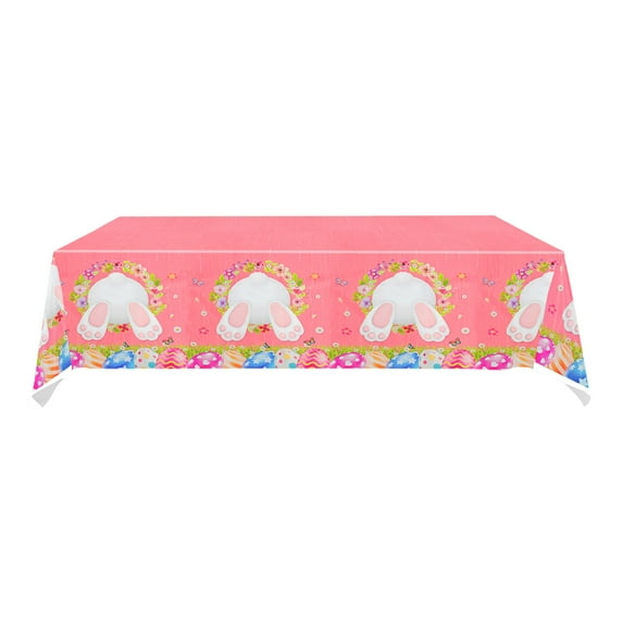 Bunny Birthday Decorations Tablecloth, Disposable Bunny Party Supplies ...