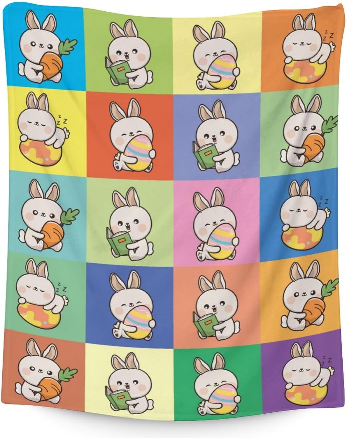 Bunny Blanket - Easter Soft Fuzzy Throw Blankets for Adults - 60"x80 ...