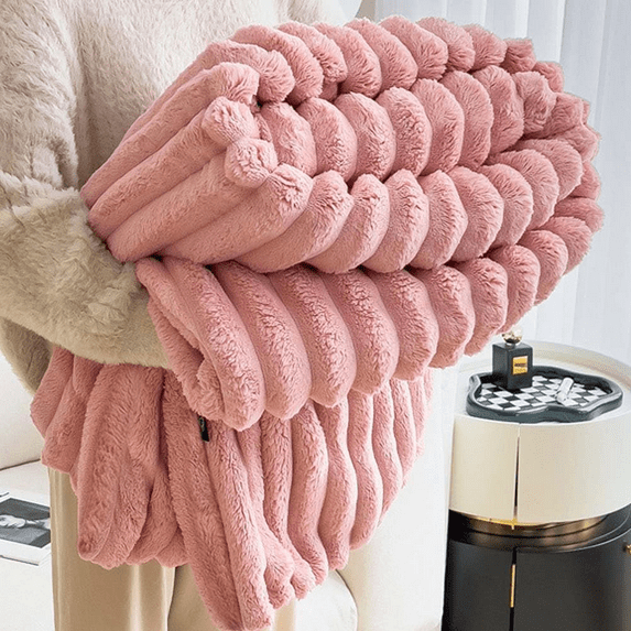 Bunny Blanket, Fluffy Warm Flannel Fleece Throw Blanket, Thickened ...