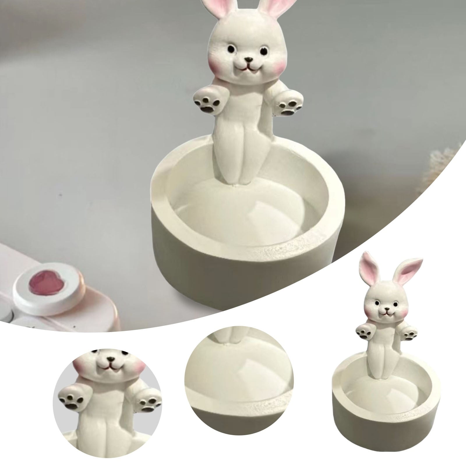Bunny Candlestick Holder for Easter Decorations - Rabbit Candle Holder ...