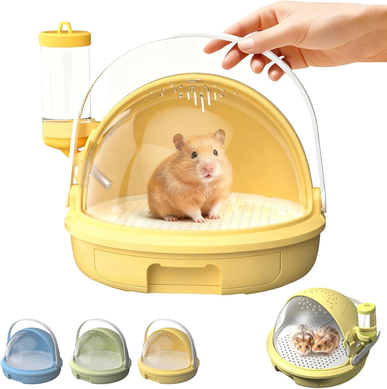 Bunny Carrier, Hamster Travel Carrier-with Water Bottle Pull Out Tray ...
