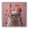 Bunny & Carrots Eye Exam Gray Framed Giclee Art, design by Lucia ...