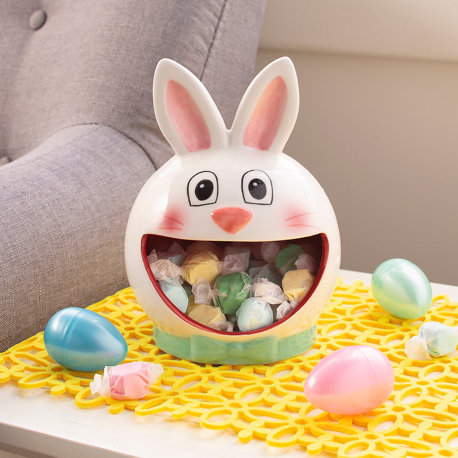 Bunny Ceramic Candy Dish - Walmart.com