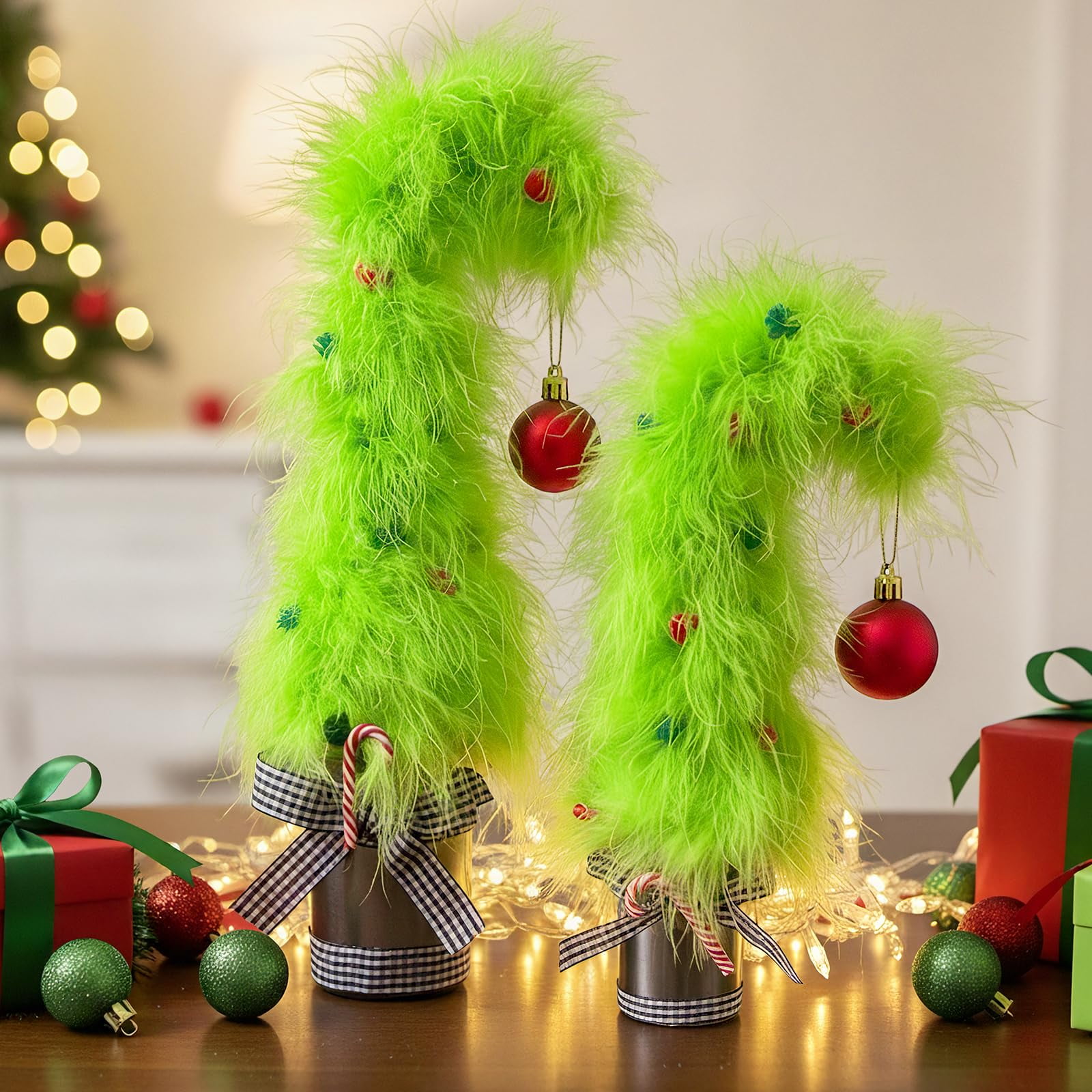 Bunny Chorus Grinchmas Christmas Decorations, 2Pcs Mini Green Grinchmas ...