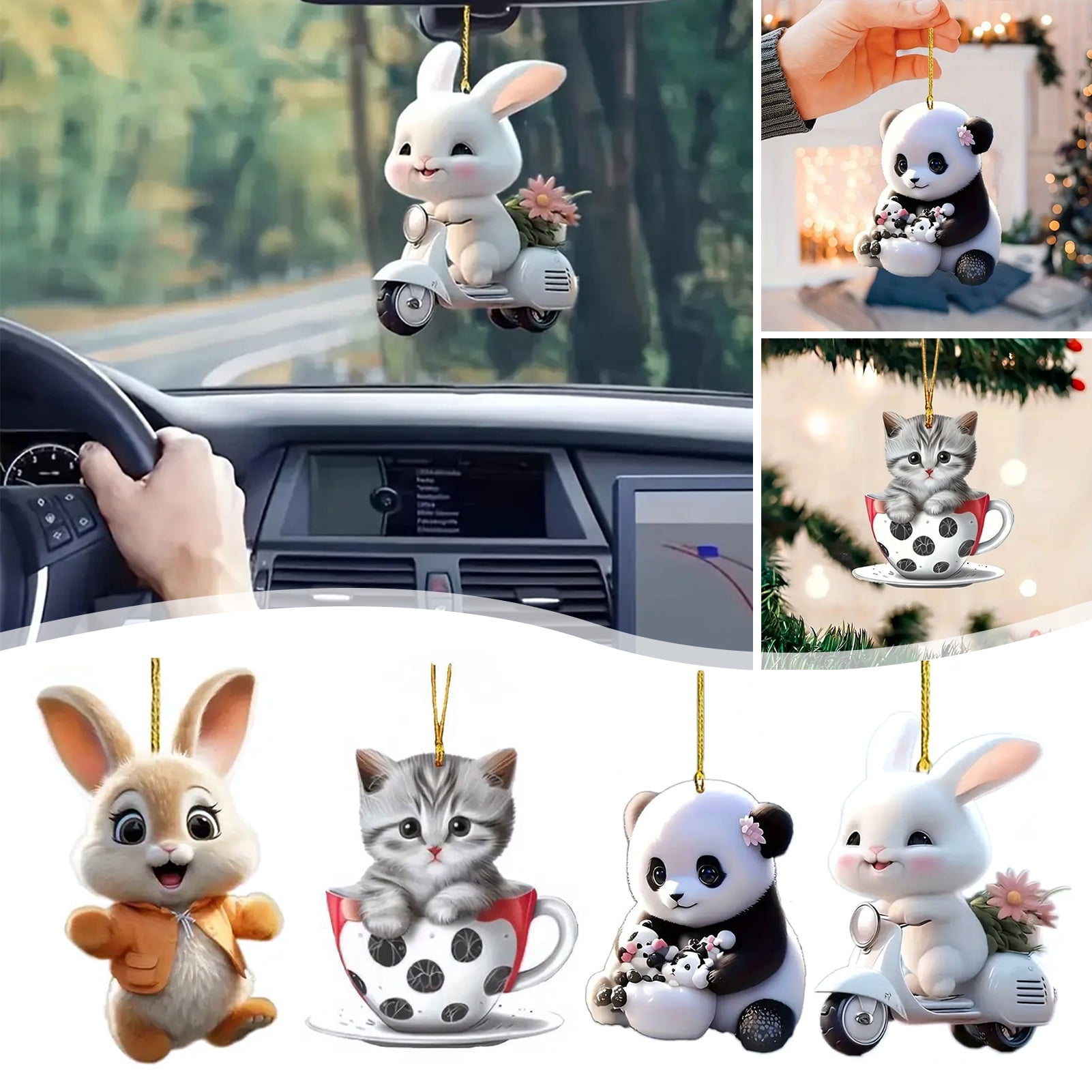 Bunny Christmas Ornaments Christmas Tree Ornaments Little Rabbit ...