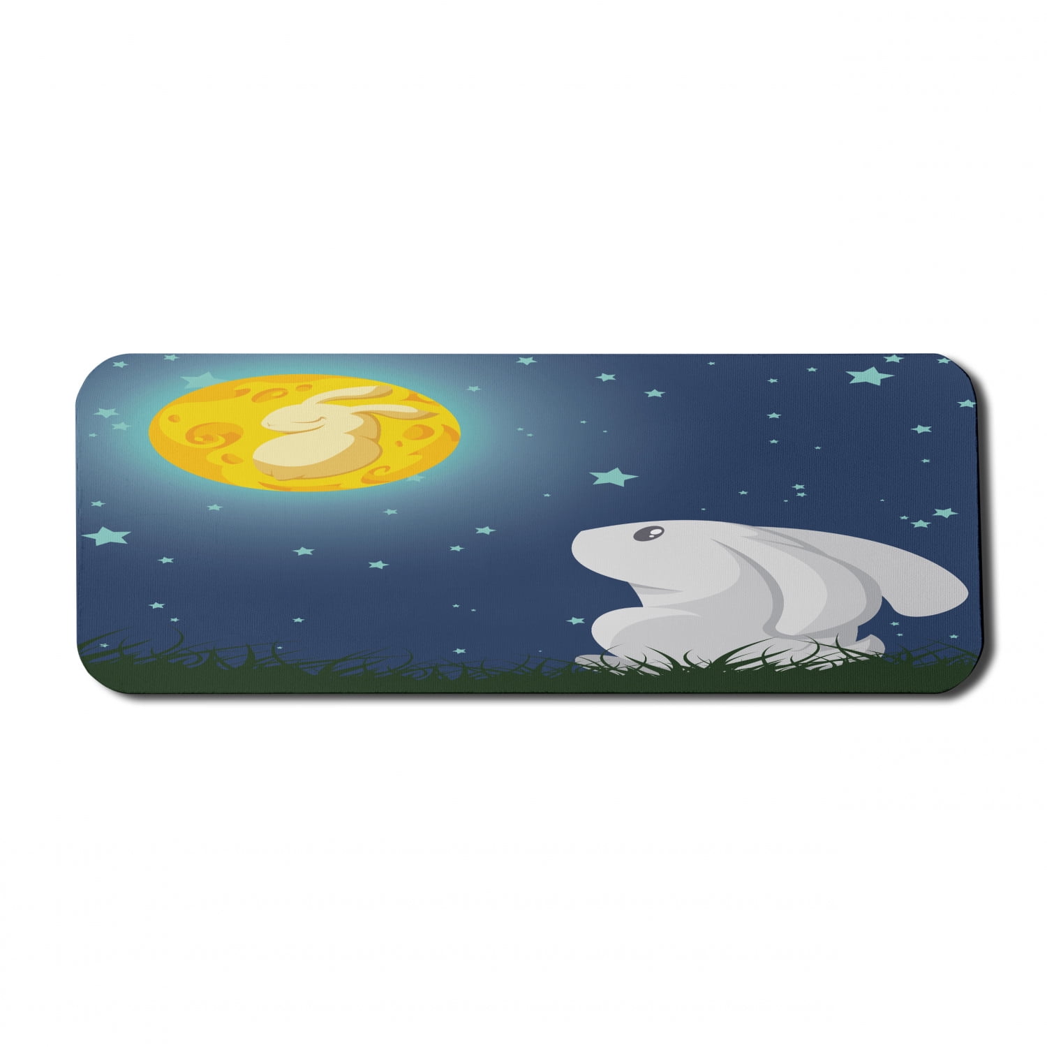 Bunny Computer Mouse Pad, Cartoon Illustration of a Rabbit Staring at ...