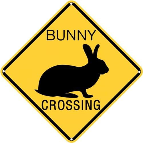 Bunny Crossing Sign,Slow Down Sign,Yard Sign For Outdoor ""Bunny ...
