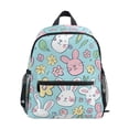 Bunny Daisy Flower Spring Mini Backpack Cute Small Backpack with Chest ...