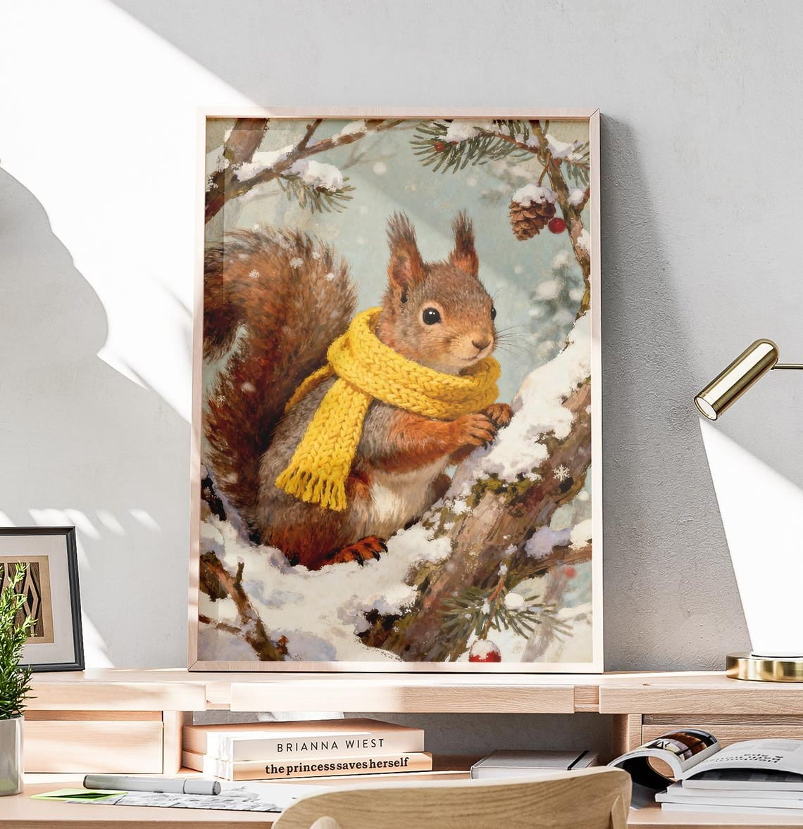 Bunny Decor Poster Wall Art Cozy Winter Print Home Decor Wall Art ...