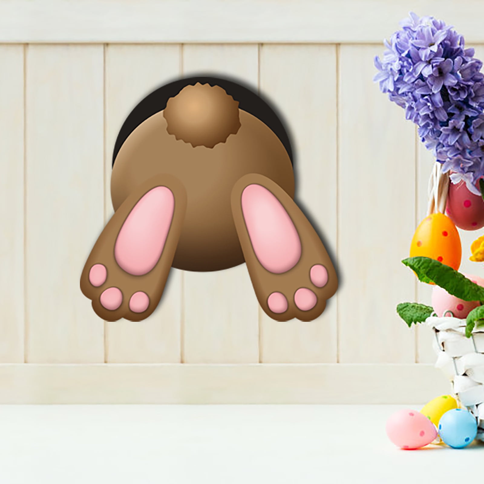 Bunny Decor Wooden Easter Dwarf Rabbit Tails Decoration Ornaments For ...