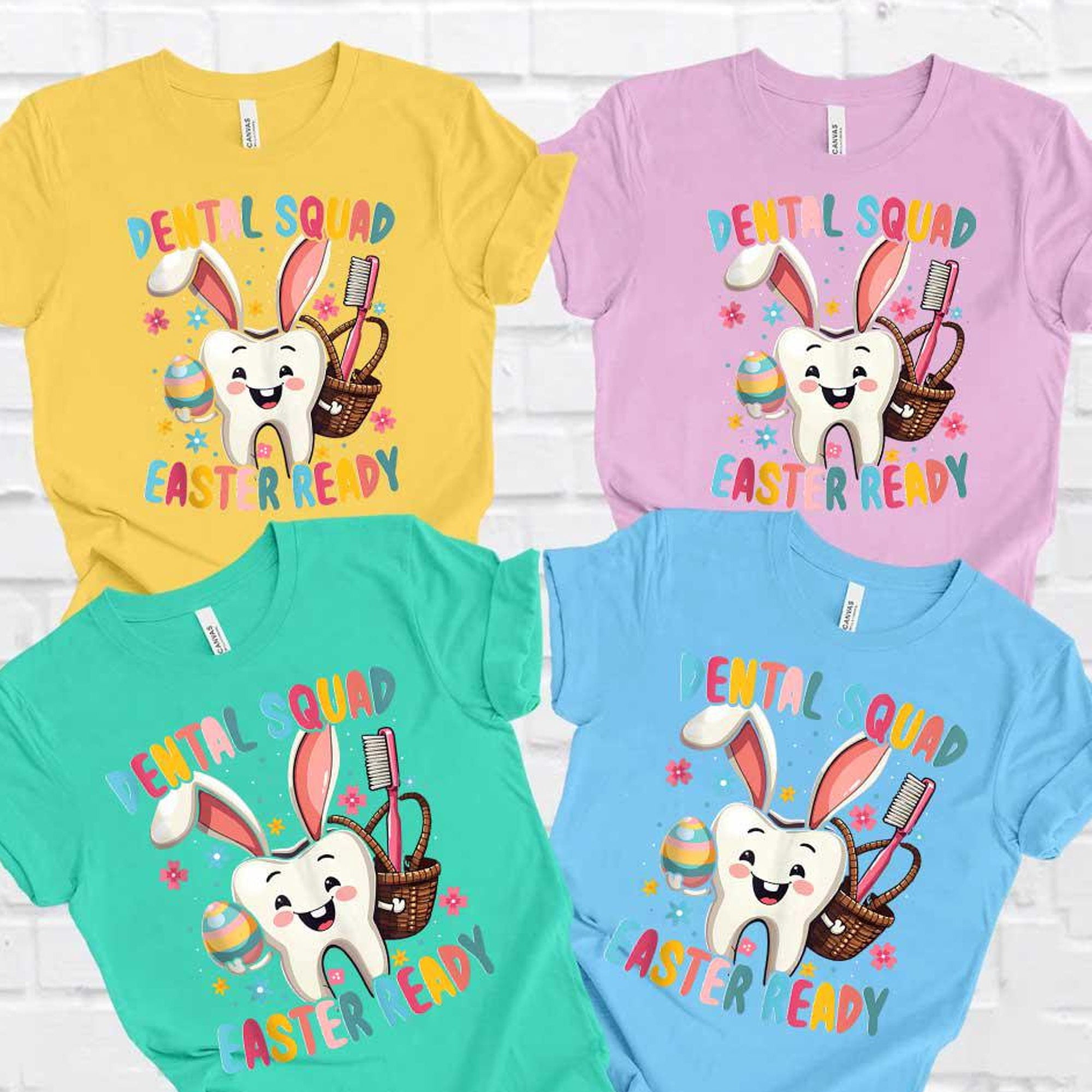 Bunny Dental Squad Easter Shirt Dental Hygienist Assistant Spring Shirt ...