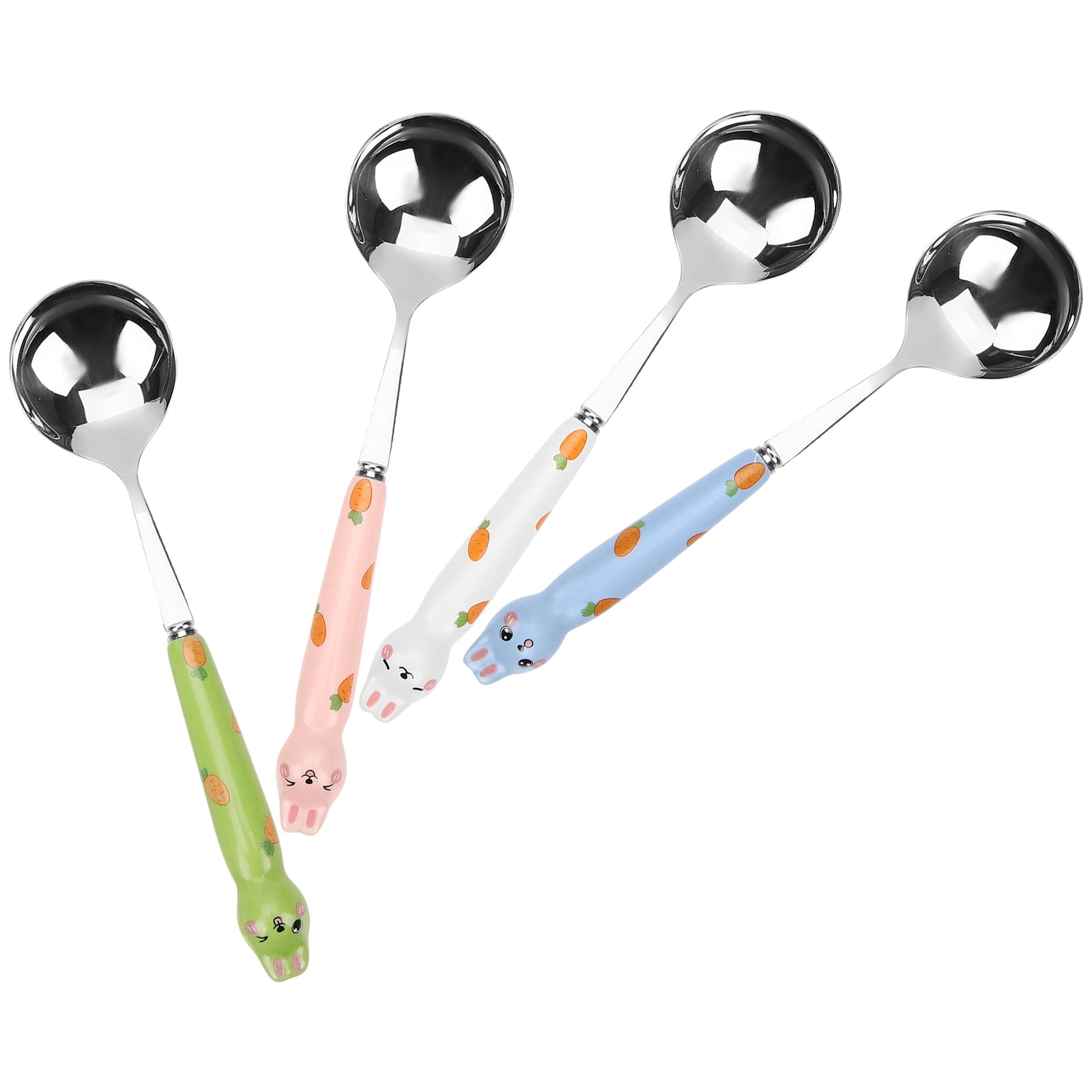 Bunny Dessert Spoon Kid Spoons Cutlery Ice Cream Scoop Cartoon Rabbit ...