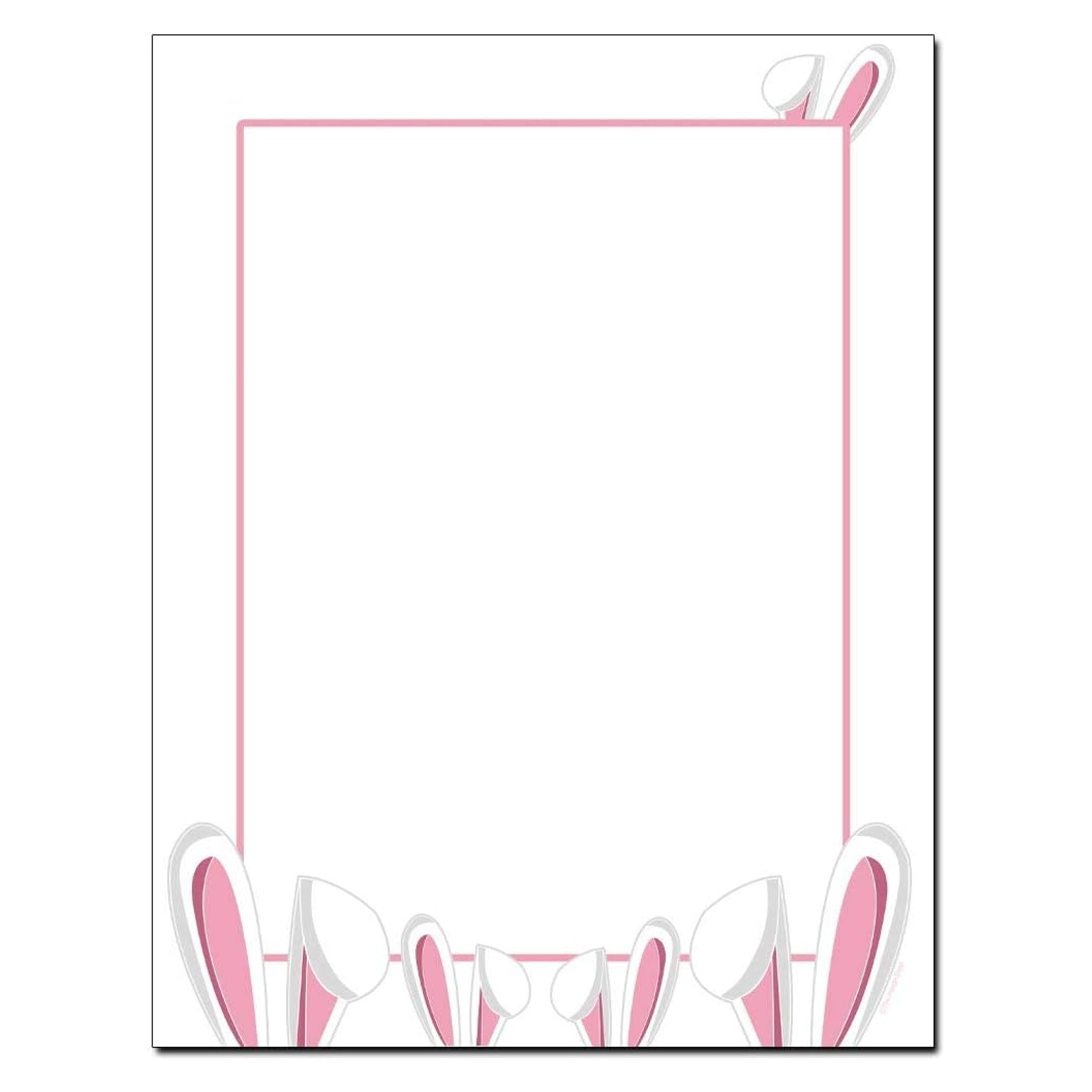 Bunny Ears Easter Letterhead Laser & Inkjet Printer Paper - 8.5 Inches ...