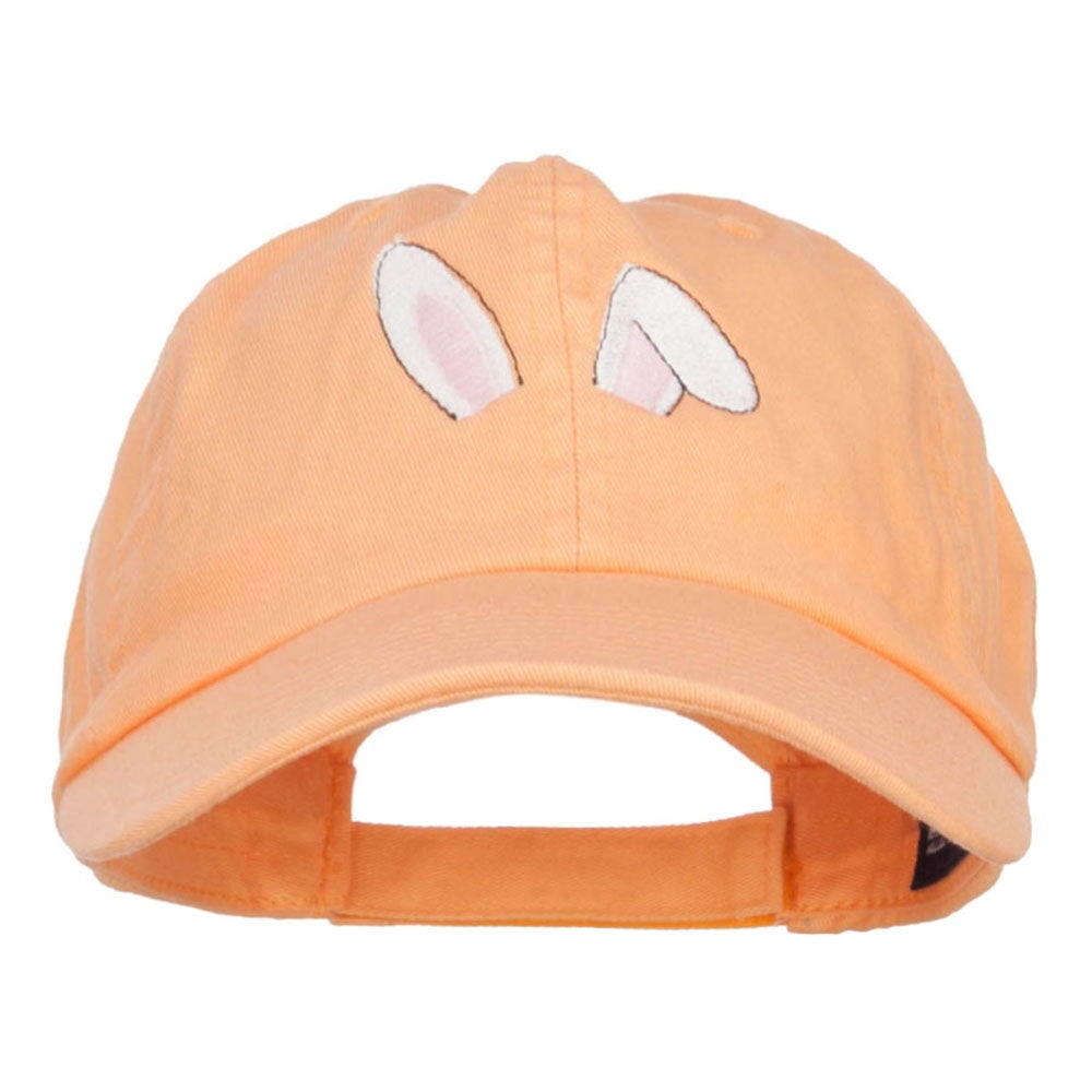 Bunny Ears Embroidered Low Cap - Peach OSFM - Walmart.com