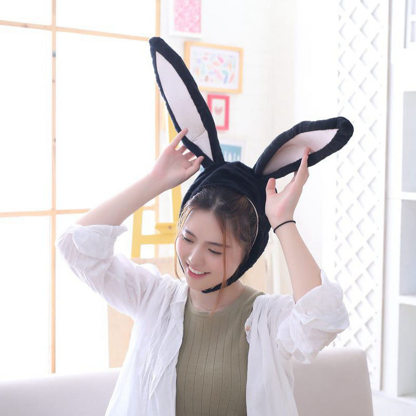 Bunny Ears Hat, Cute Plush Rabbit Hood Funny Party Favors Photography ...