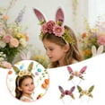 Bunny Ears Headband for Easter, Floral Spring Headpiece with Rabbit ...