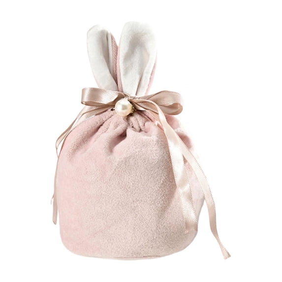 Bunny Ears Velvet Gift Bags Candy Sacks Velvet Pouch Organizer Ribbon ...
