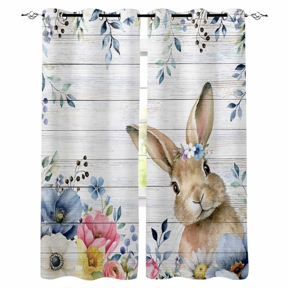 Bunny Easter Blackout Curtains for Bedroom/Living Room, Thermal ...