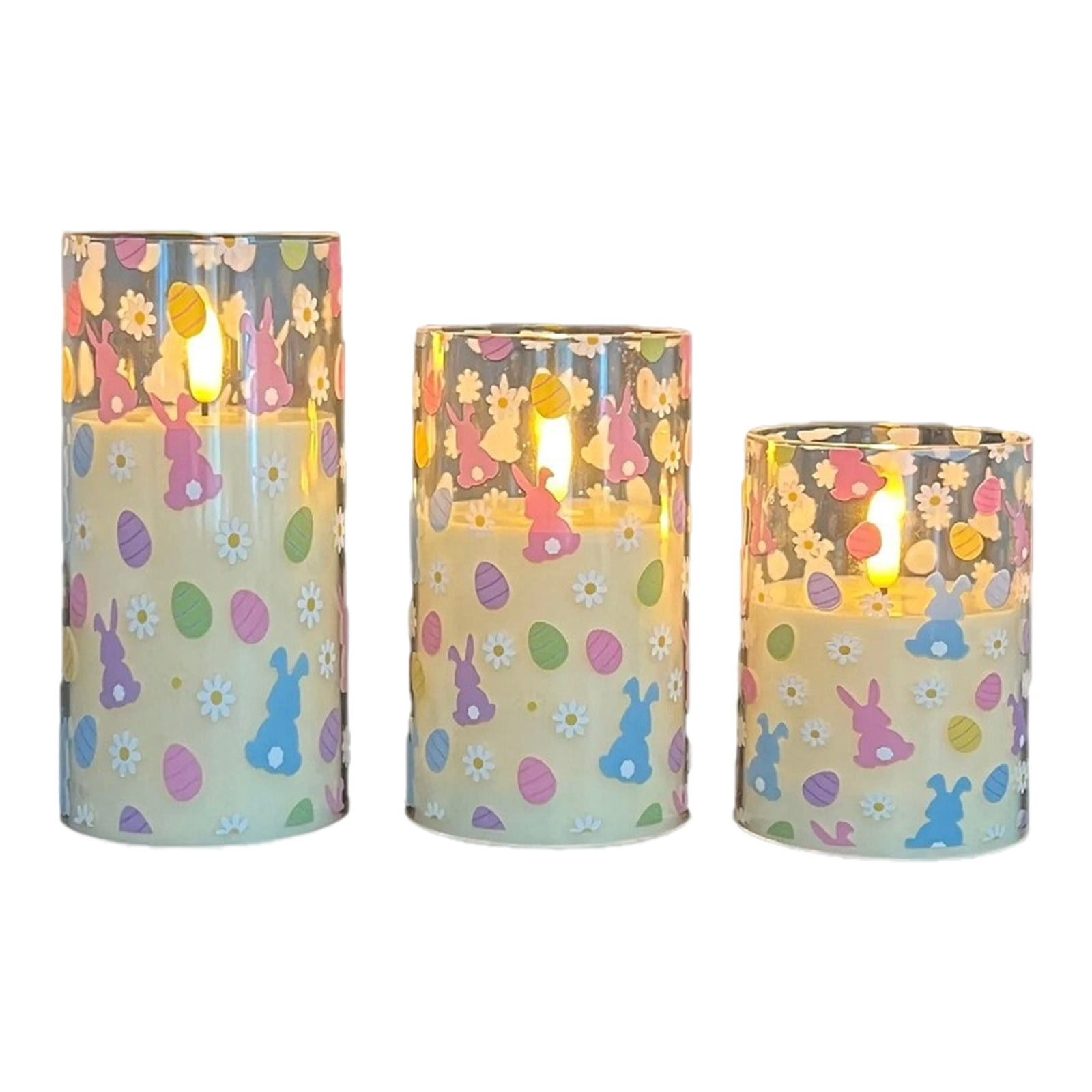 Bunny Easter Egg Flickering Flameless Candles With Remote Led Candles ...