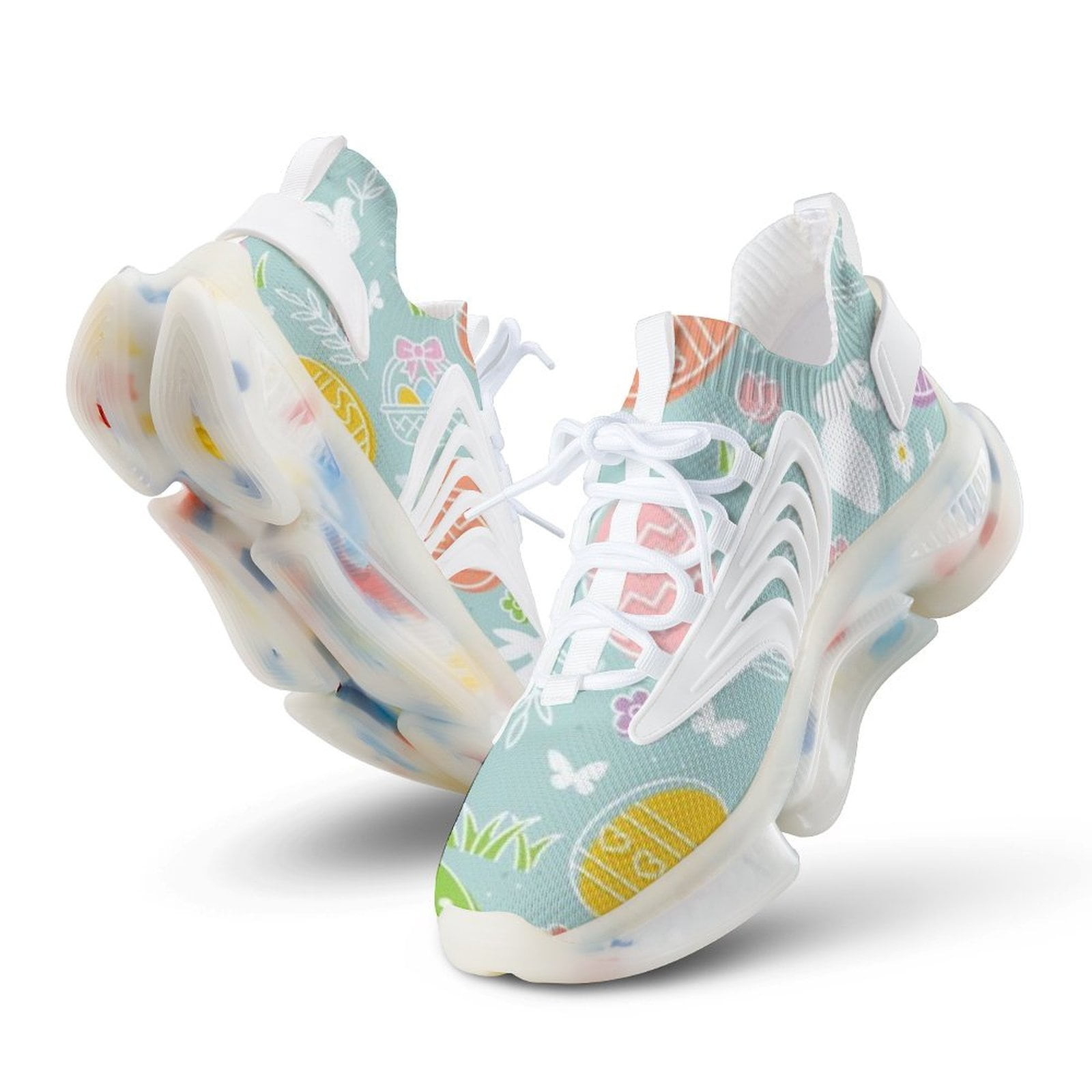 Bunny Easter Egg Rabbit Walking Shoes for Men Woman Lightweight Tennis ...