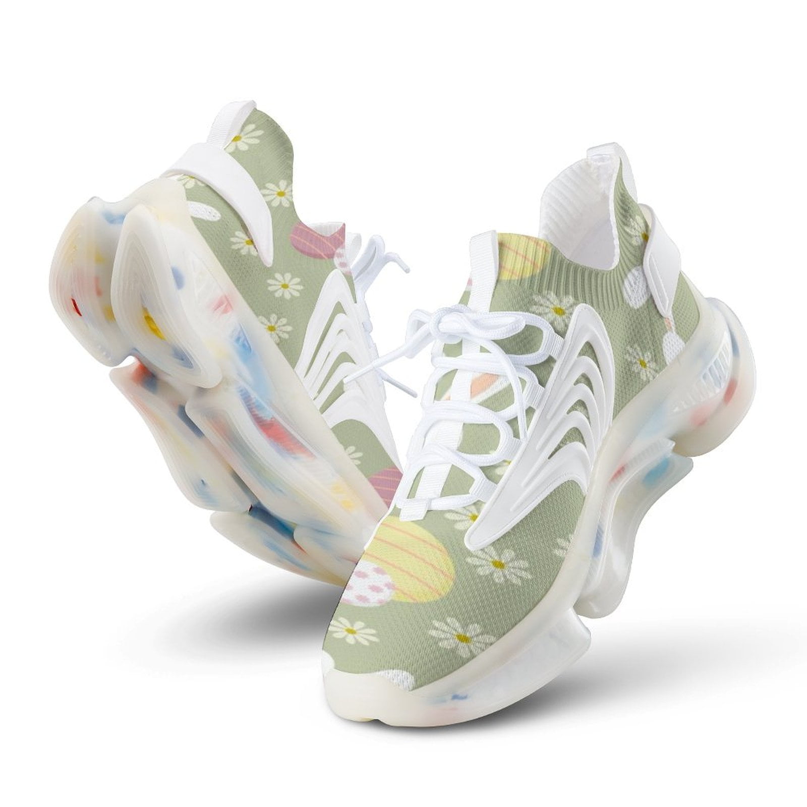 Bunny Easter Egg Rabbit Walking Shoes for Men Woman Lightweight Tennis ...