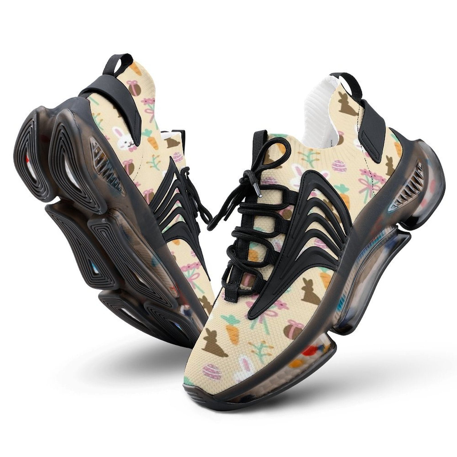 Bunny Easter Egg Rabbit Walking Shoes for Men Woman Lightweight Tennis ...