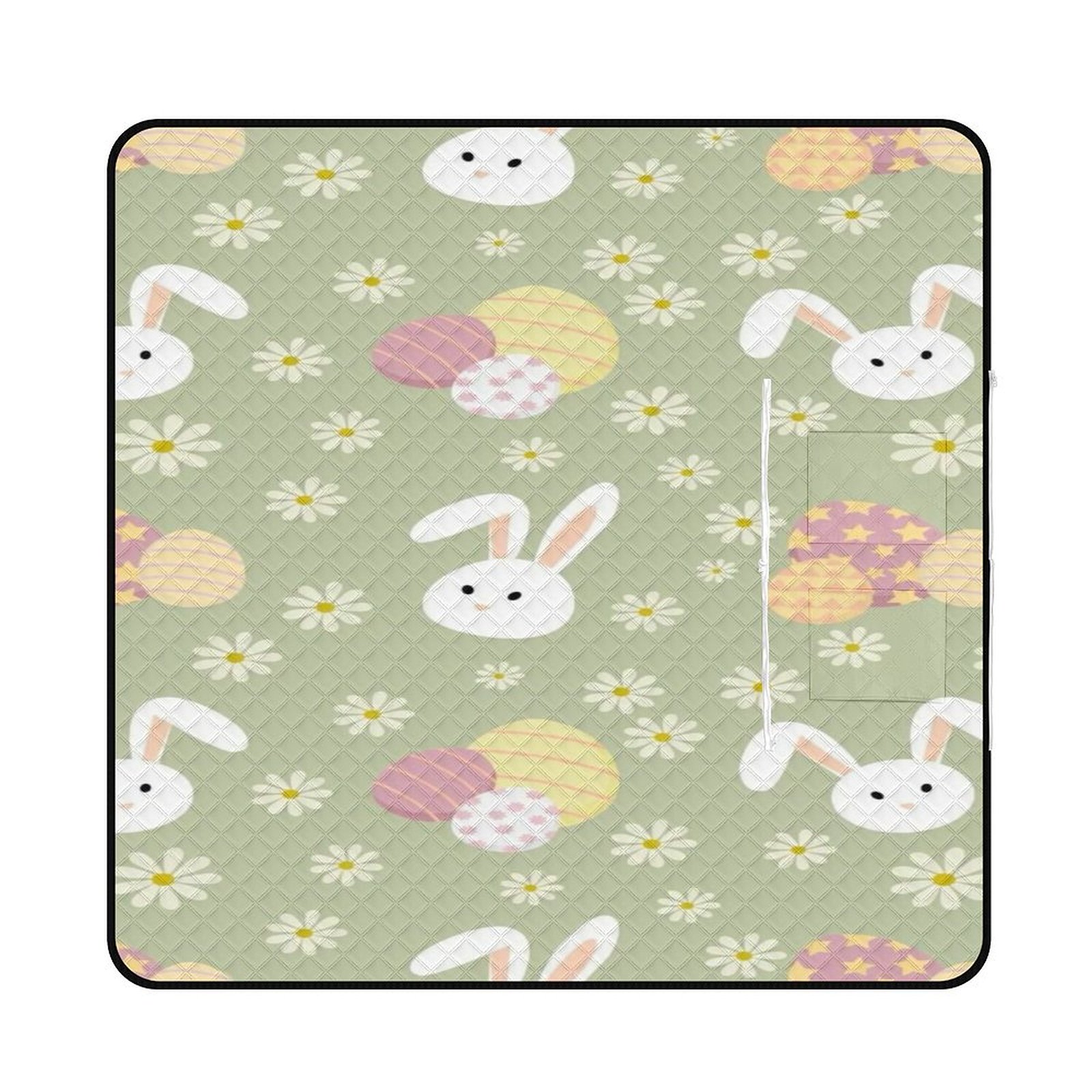 Bunny Easter Egg Rabbit Waterproof Beach Mat Folding Mattress Portable ...