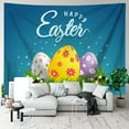 Bunny Easter Egg Wall Decor Big Tapestry, Spring Easter Theme Cartoon ...