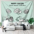 Bunny Easter Egg Wall Decor Big Tapestry Spring Easter Theme Tapestry ...