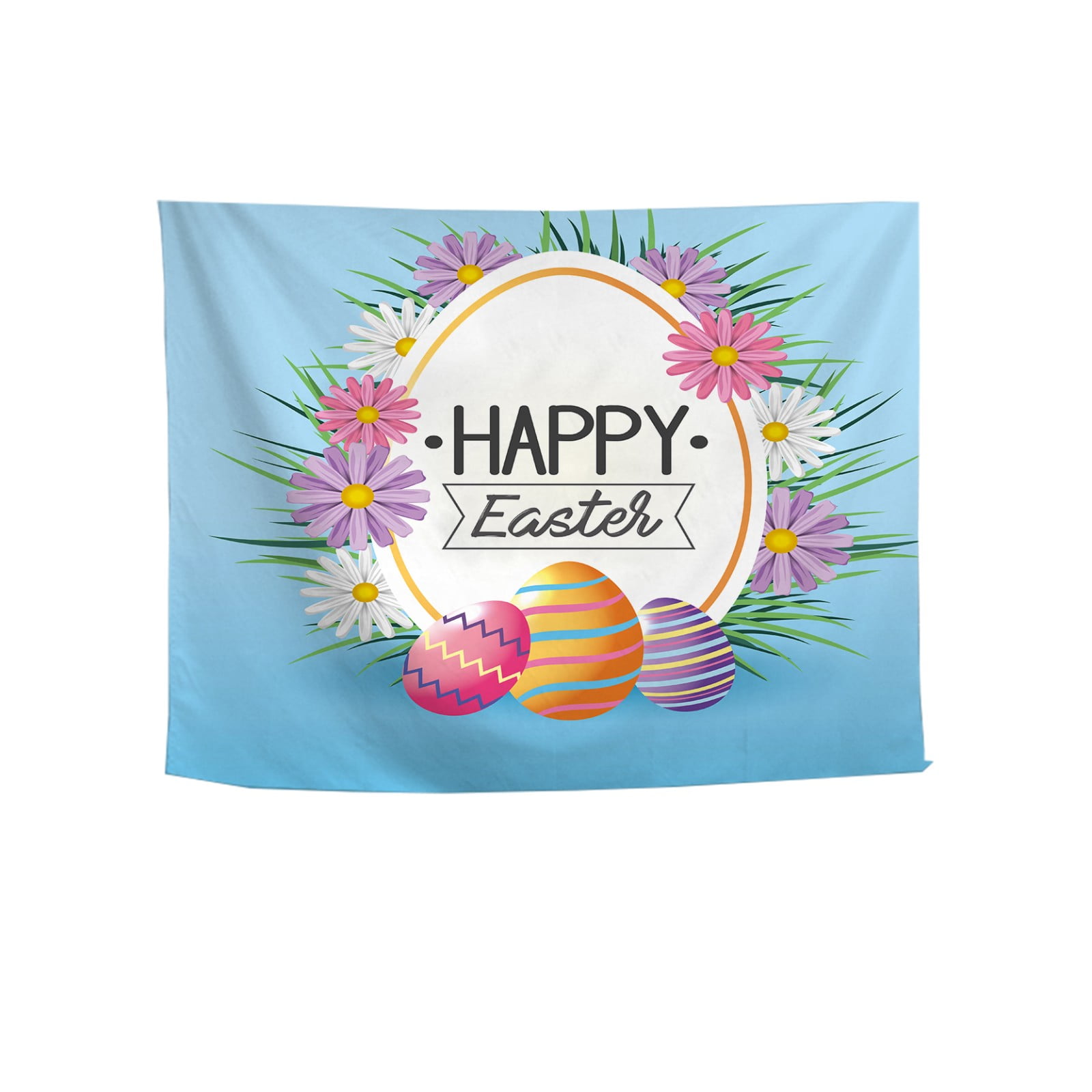 Bunny Easter Egg Wall Decor Big Tapestry Spring Easter Theme Tapestry ...
