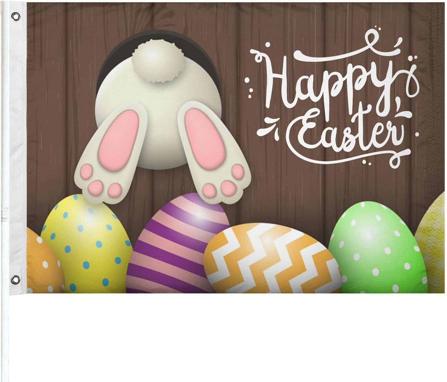 Bunny Easter Eggs Flag Outdoor Garden Flag for Outside Funny Flags with ...