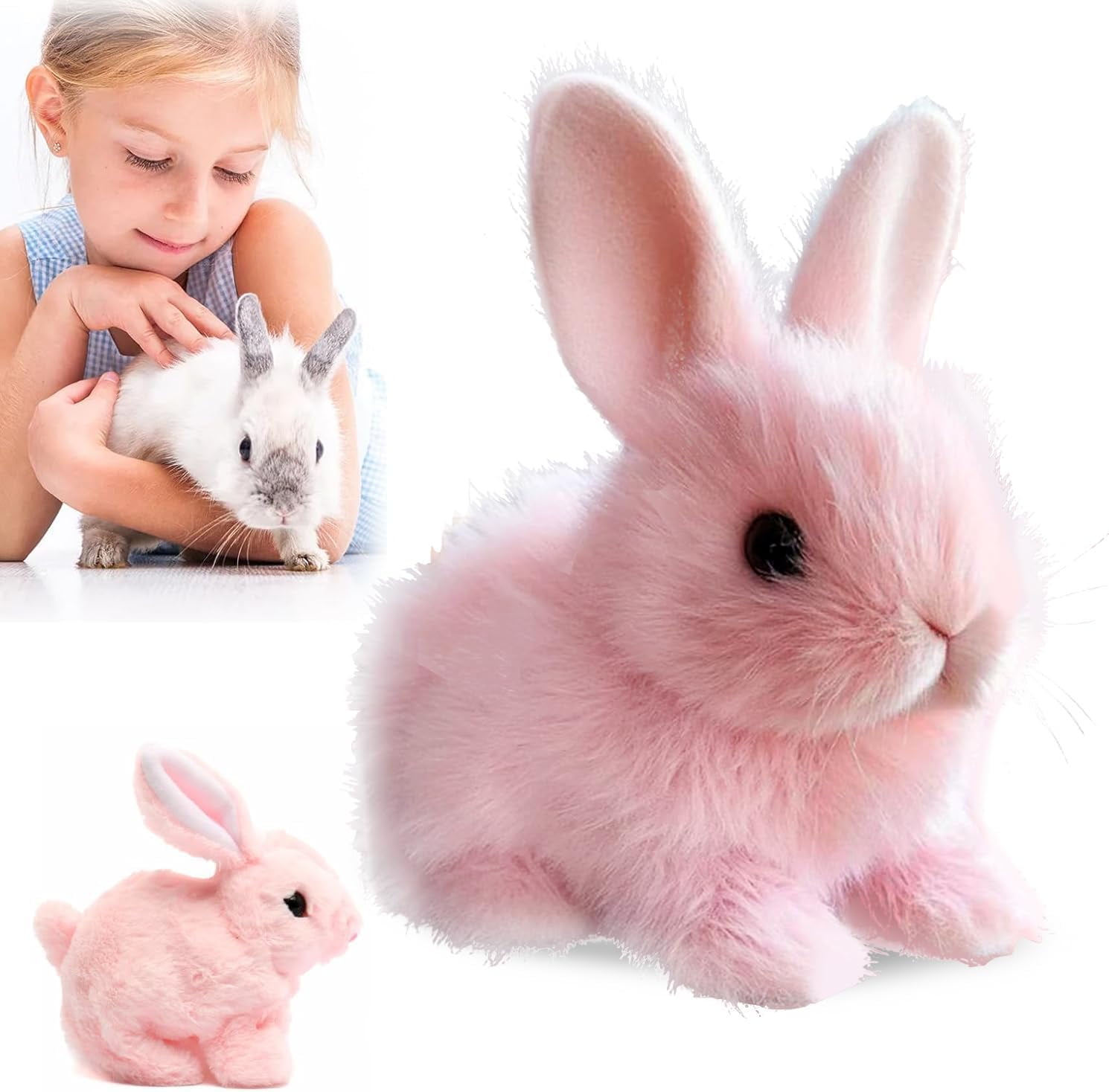 Bunny - Easter My Realistic Bunny Toy, Interactive Bunny Realistic Bunny - Jumping, Twitching ...