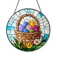 Bunny Easter Stained Glass Suncatcher, Cute Rabbit Window Hanging ...