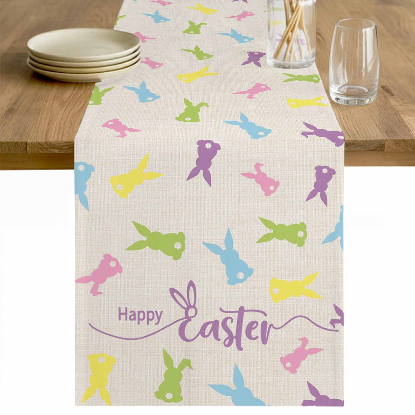 Bunny Easter Table Runner 108 Inches Long Farmhouse Dress Scarves ...