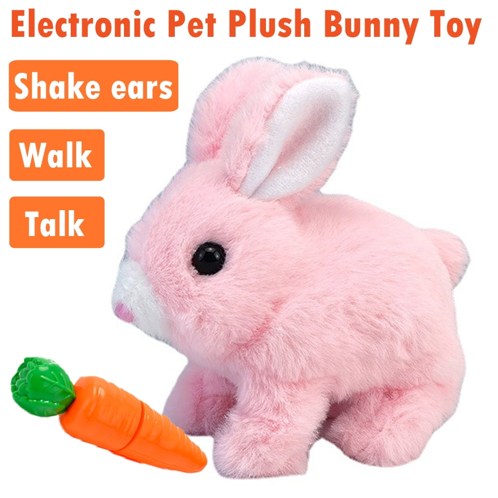 Bunny Educational Interactive Walking Rabbit Toy with Carrot - Walmart.com