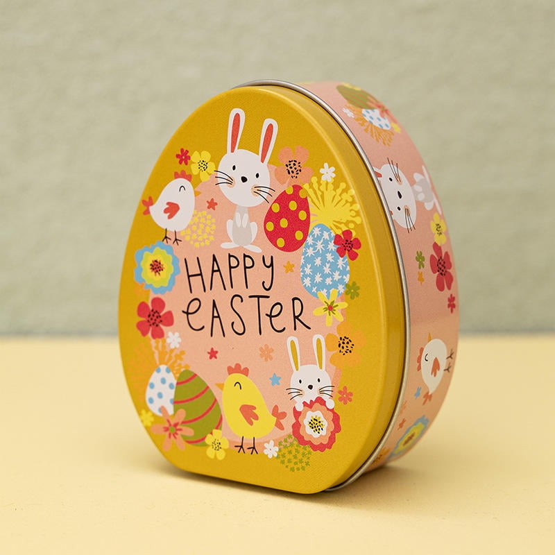 Bunny Egg Candy Box Metal Easter Gift Boxes Cartoon Rabbit Tinplate Box ...