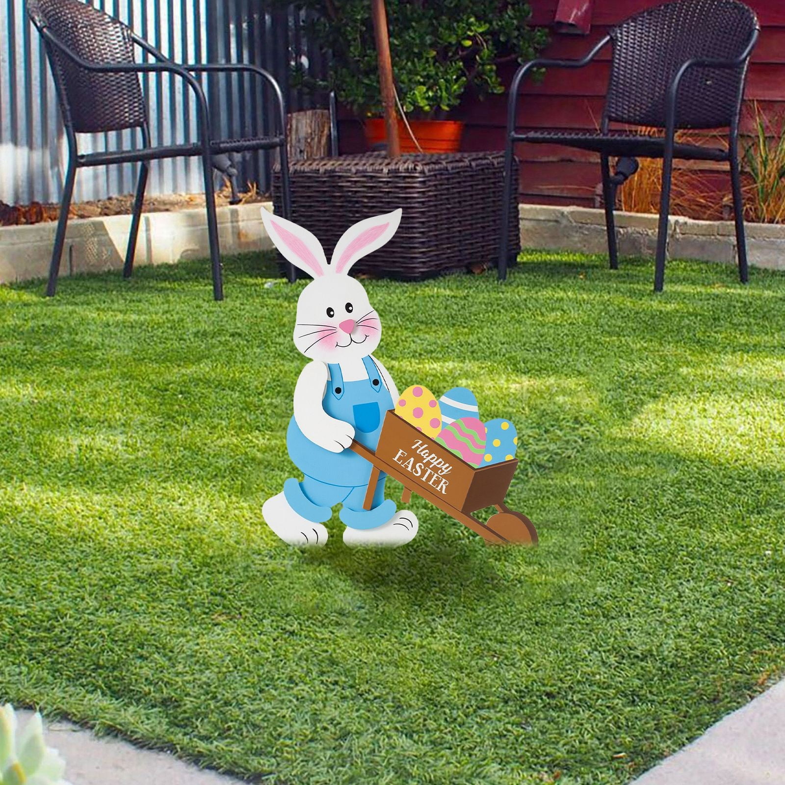 Bunny Egg Garden Stakes, Easter Bunny Yardsign, Easter Garden Stake ...