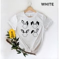 Bunny Faces Shirt Cute T-Shirt For Women Spring Rabbit Graphic Tee ...