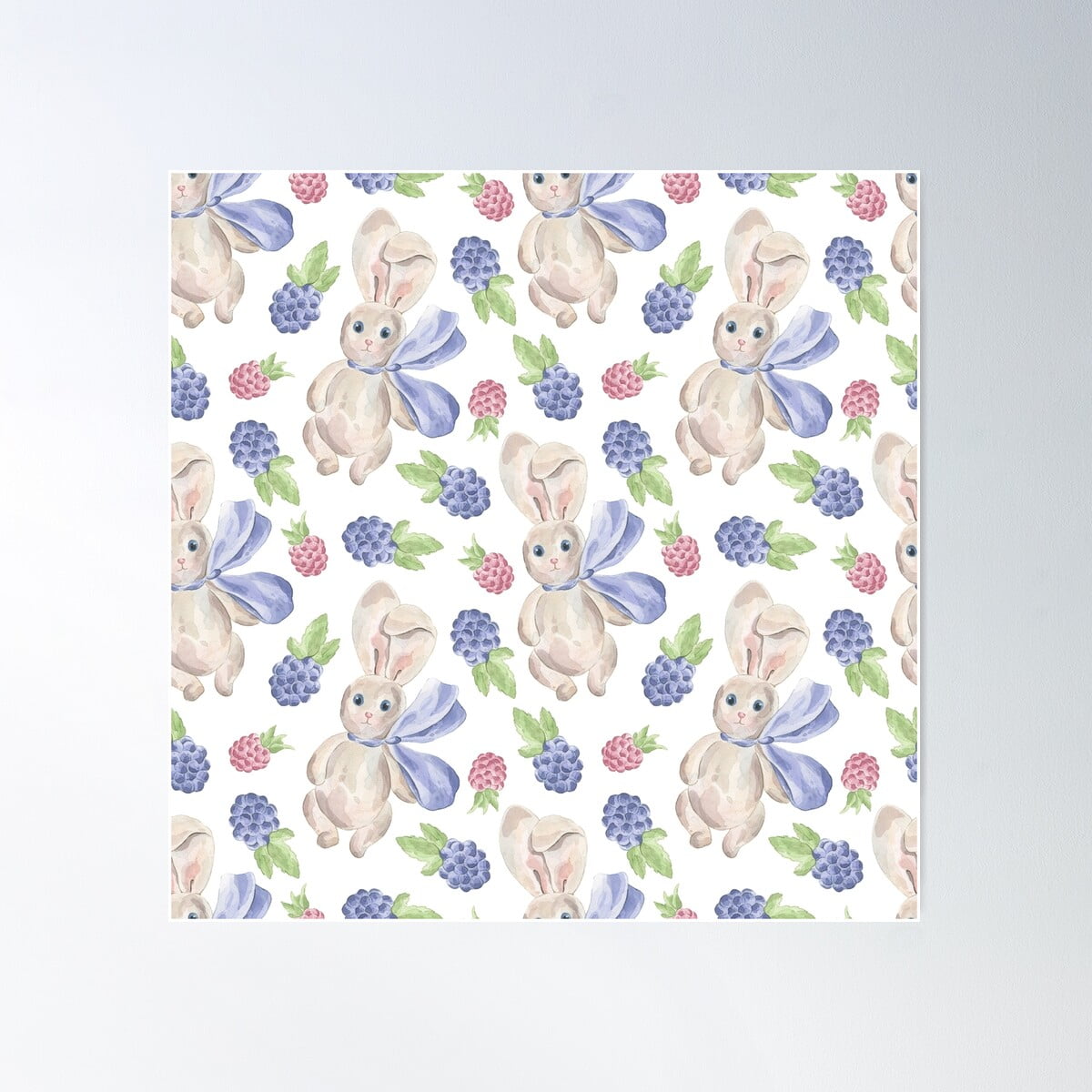 Bunny Fairy Tale Poster Wall Art, Modern Wall Decor For Living Room ...