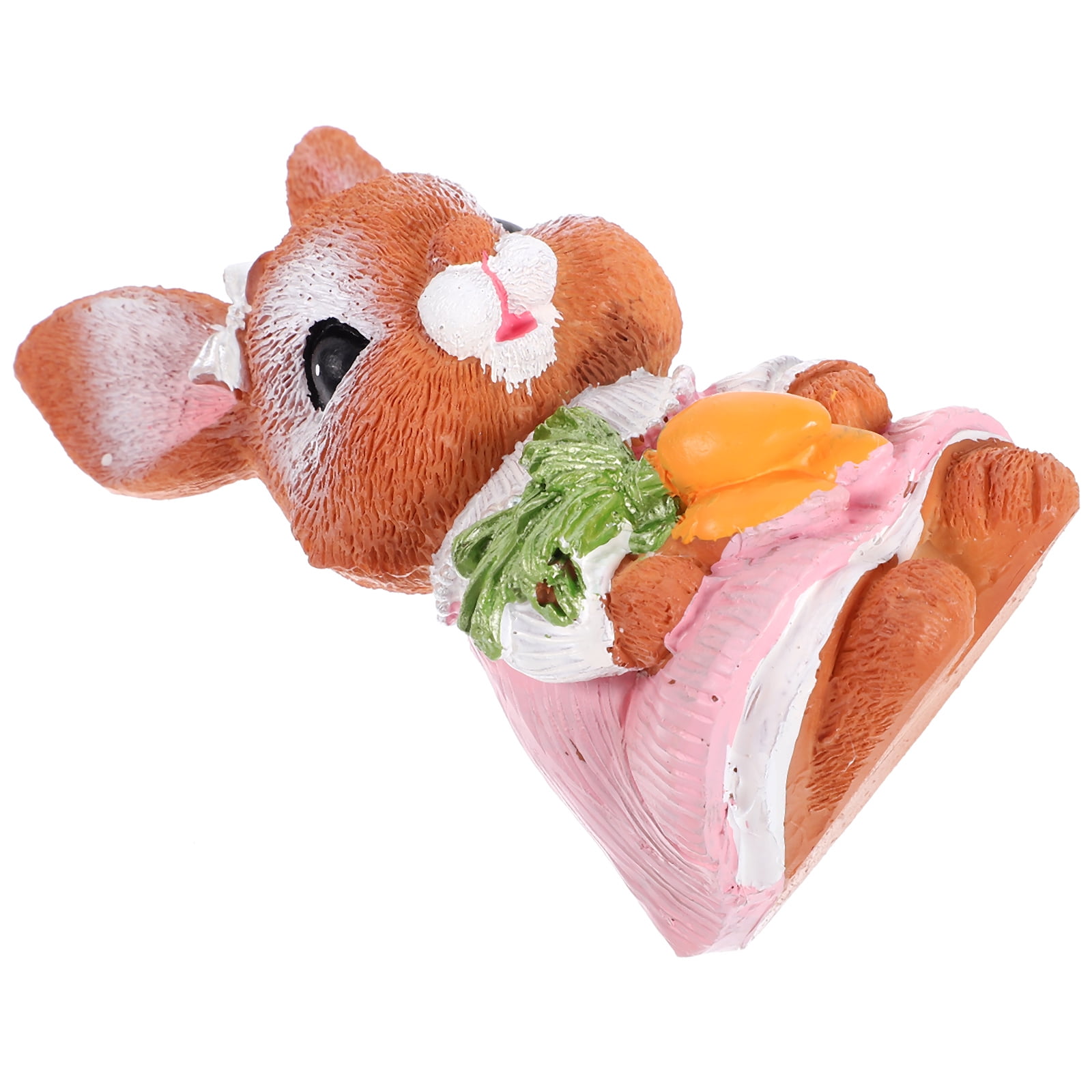 Bunny Figurine Garden Statue Resin Rabbit Garden Potted Plant Terrarium ...