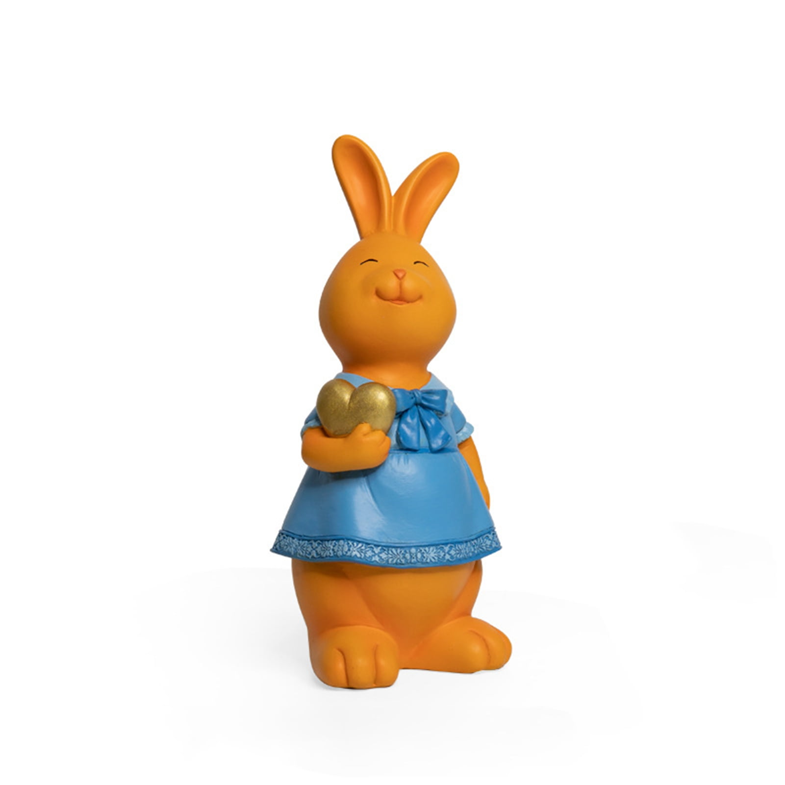 Bunny Figurine Rabbit Ornament Realistic Rabbit Statue Synthetic Resin ...