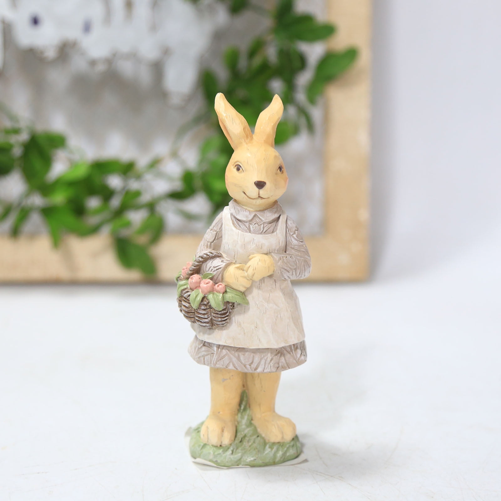 Bunny Figurine,Small Bunny Figurines,Bunny Decor,Medium Easter Resin ...