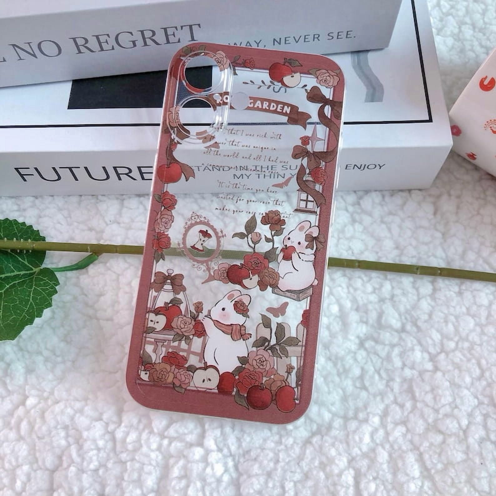 Bunny & Floral Clear iPhone Case 17 16 15 14 13/Pro/Pro Max - Walmart.com