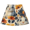 Bunny Flower Butterfly Pattern Cotton Skirt Built-in Liner Elastic A ...