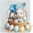 Bunny Fondant Mold Rabbit Easter Egg Silicone Chocolate Candy Molds for ...